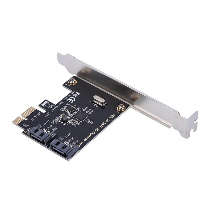 PCI-E 1x 16x PCI Express 2 Port SATA 3.0 SATA III 6Gbps Expansion Card ...