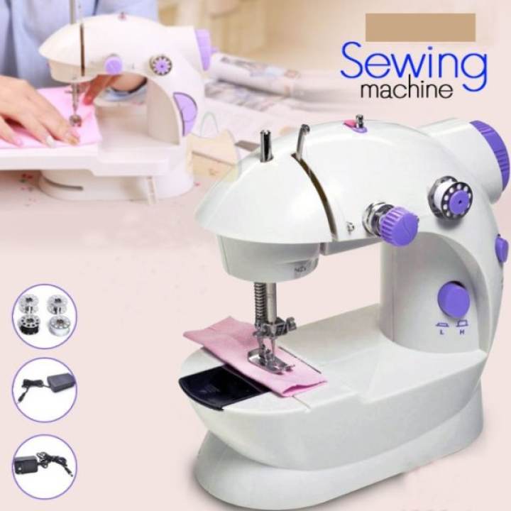 Mini Sewing Machine - Dual Speed Portable Mini Electric Pedal Double ...