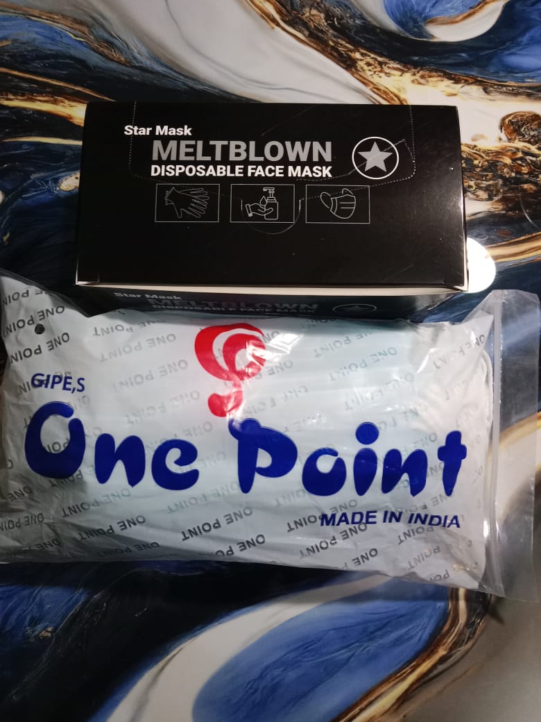 Surgical Mask Melt-blown layer Blue colour 50pcs box face mask