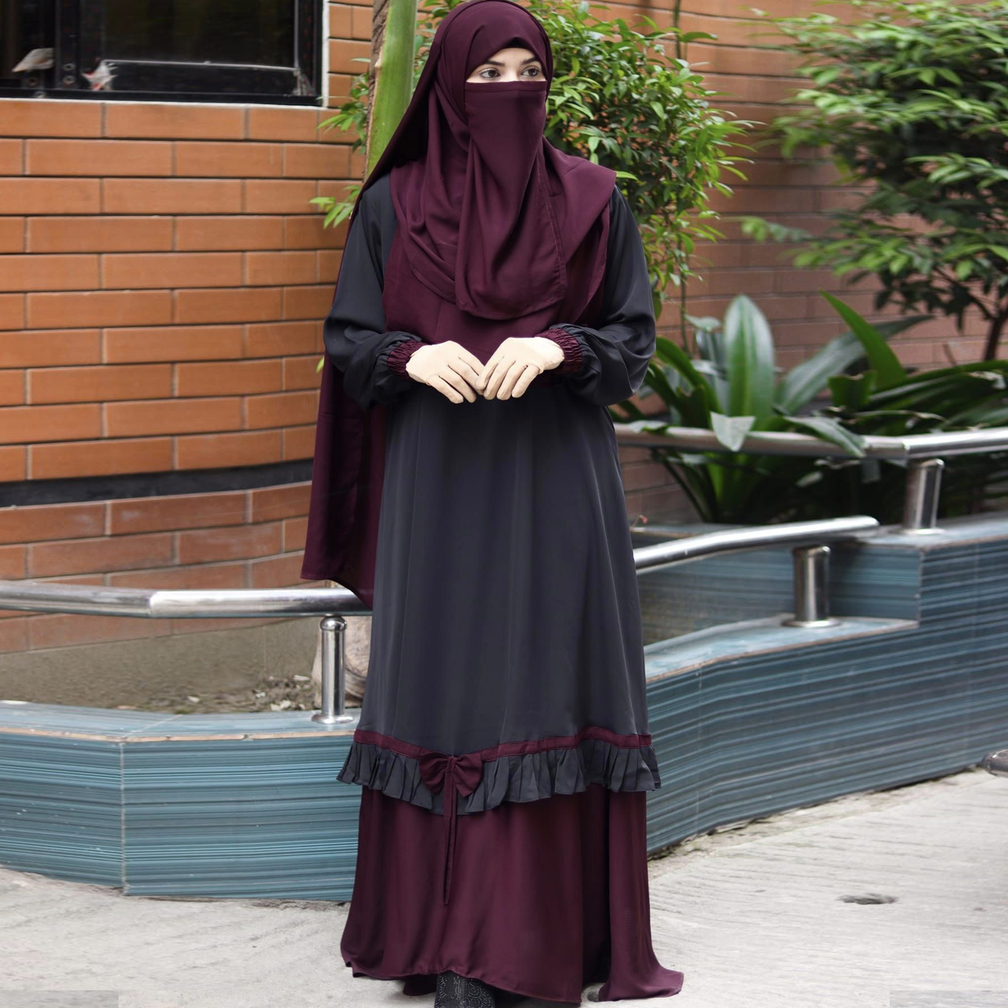 New Attractive Stylish Abaya Borkha Hijab Niqab Full Set, Dubai Charry ...