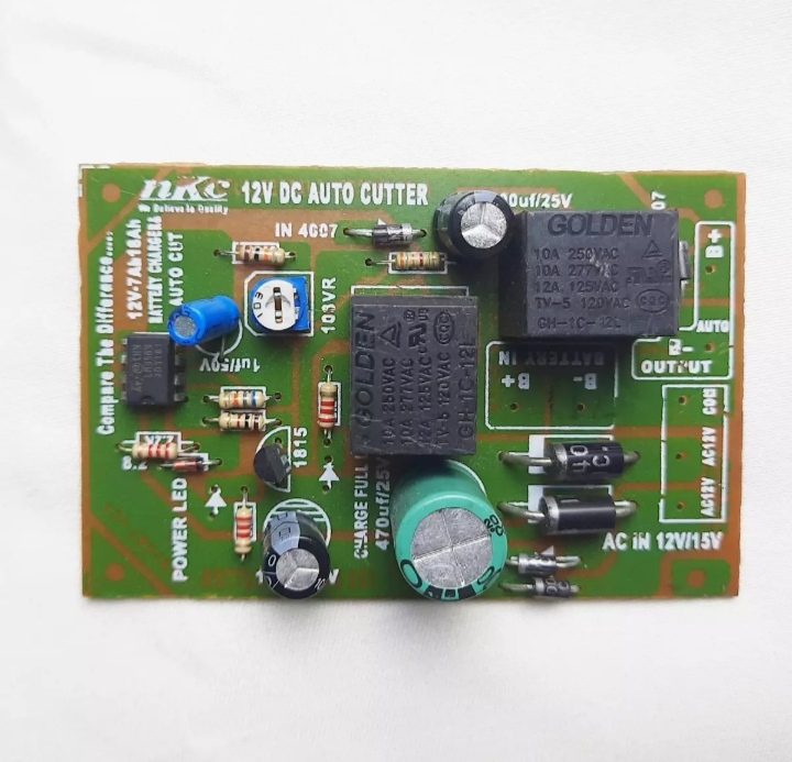 Model-02 Double Relay 12V Auto Cut Circuit DC-12V DC12V Double Relay Auto Cut Adjustable Circuit ...