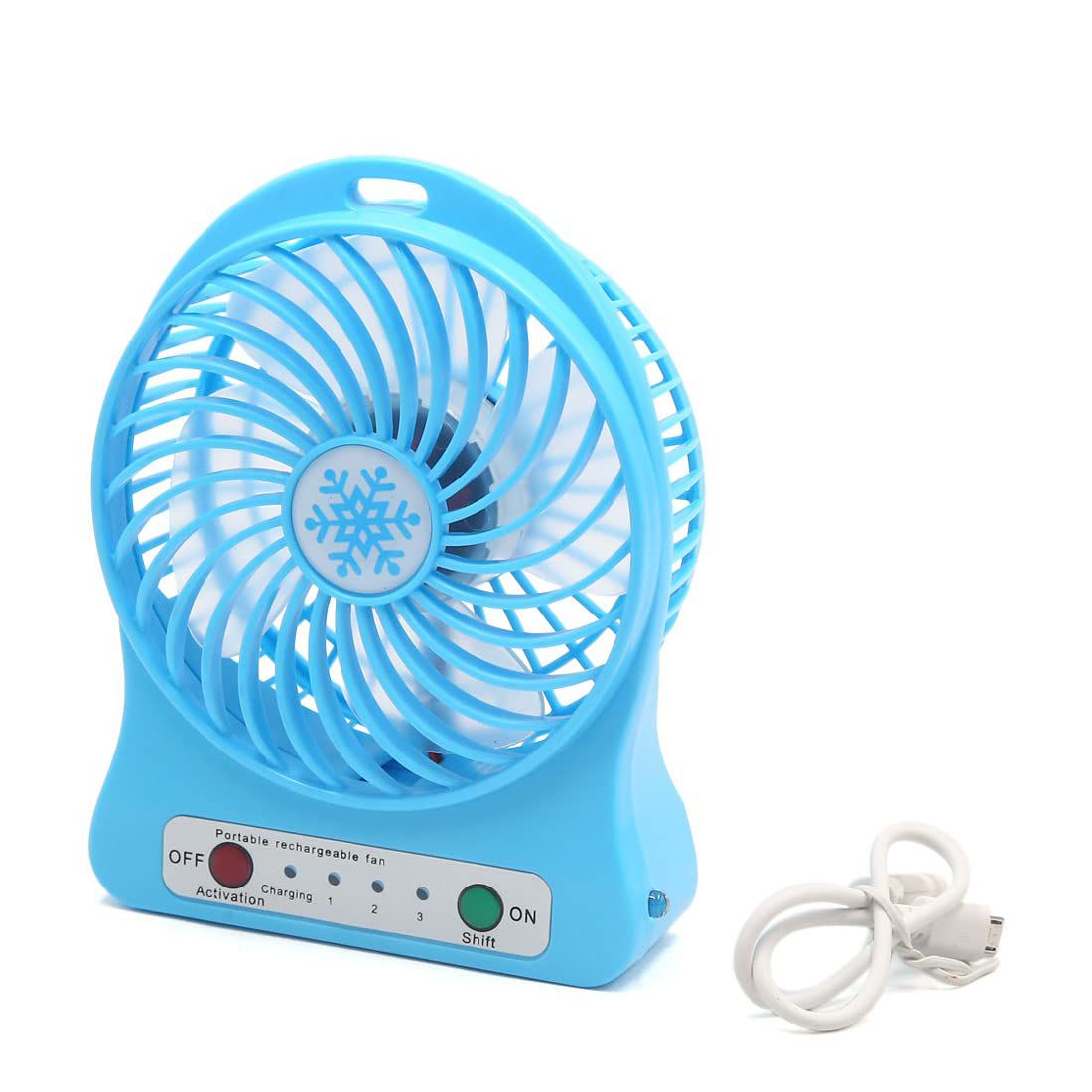 Mini Portable Rechargeable Desk Fan with Torch LED