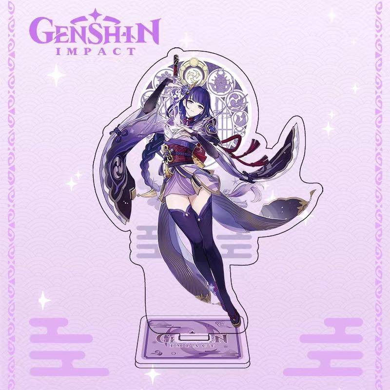21 Styles Game Genshin Impact Desk Plate Models Focalors Furina Raiden ...
