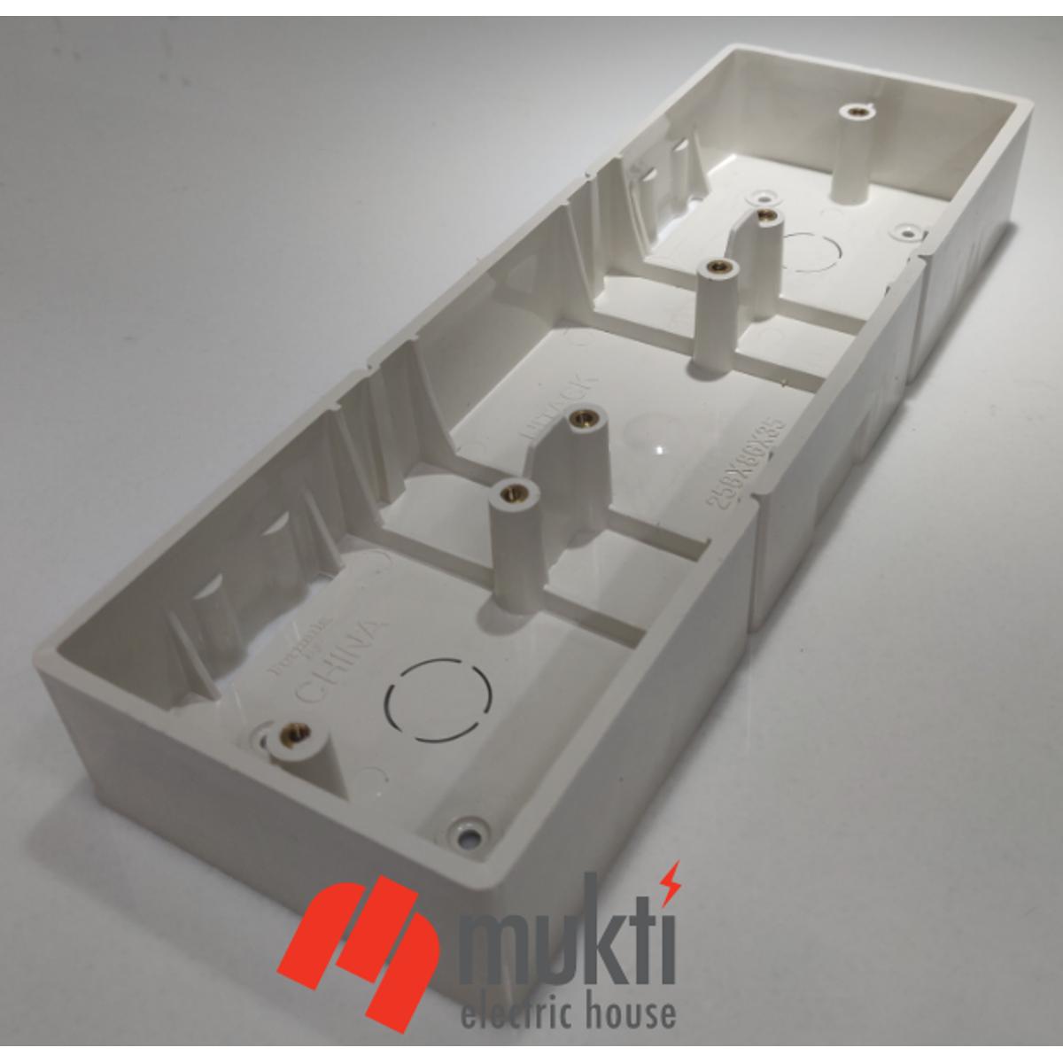 Three Gang China Made MK Type White PVC Junction Box For Electrical ...