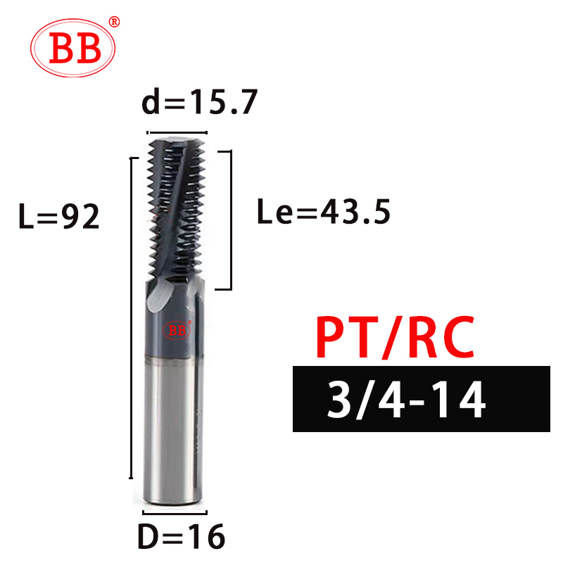 BB Thread Milling Cutter UNC UNF NPT BSP G BSPT PT RC Inch Solid ...