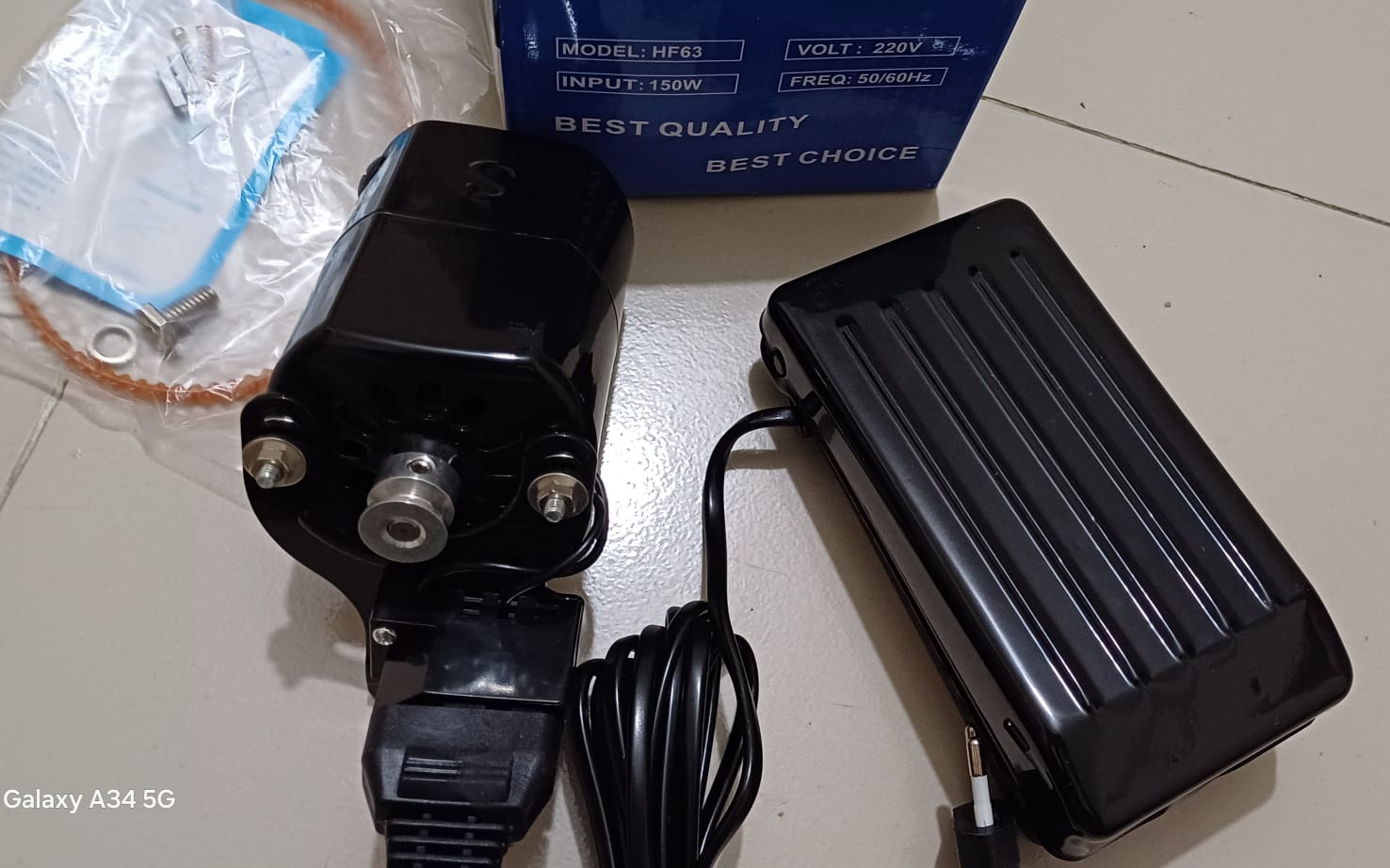 220V 150W Sewing Machine Motor 6500RPM Sewing Motor with Foot Pedal ...