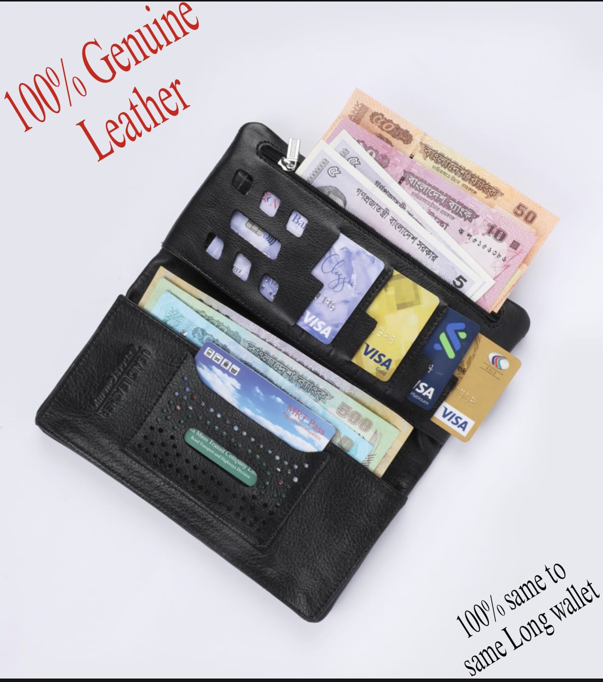 Fashion Men'S Leather Wallet Rfid Anti Theft Male Business Card Holder ...