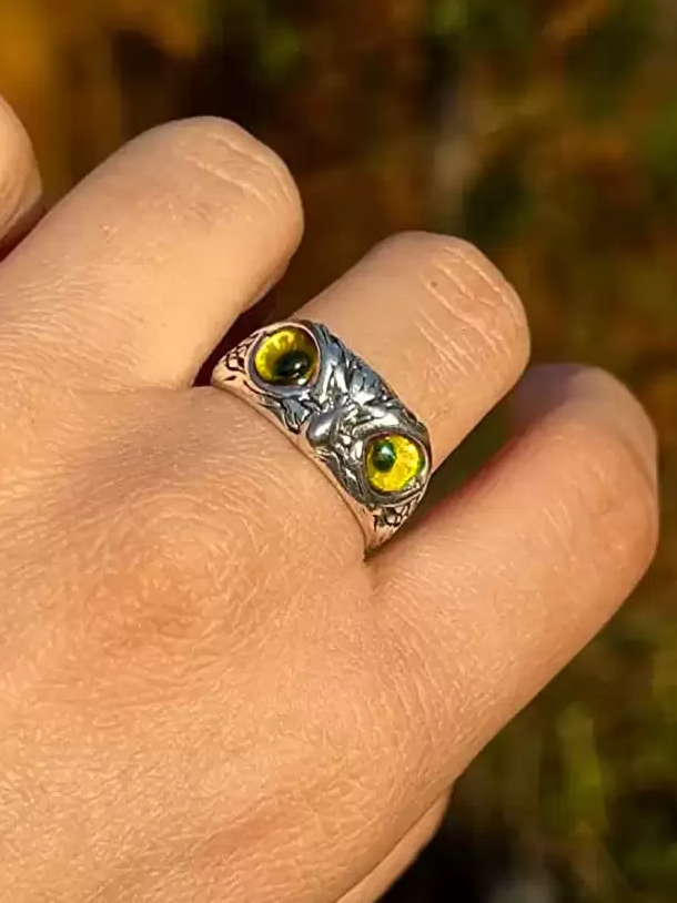 Eye Finger Ring- Owl Fashion Finger Ring For Men | Daraz.com.bd