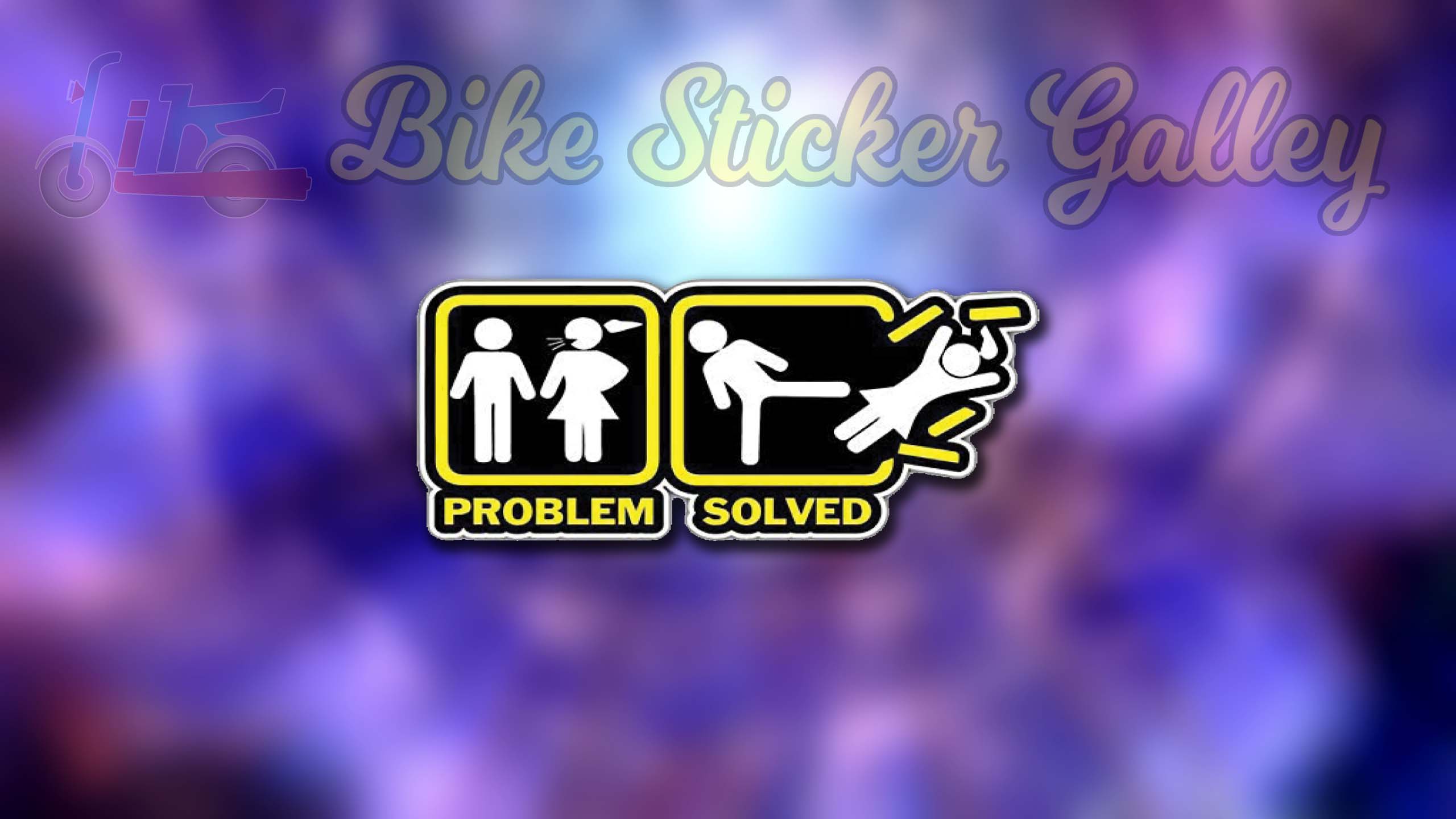 Bike Sticker - Problem Solve ( Waterproof & Premium quality)/Bike ...