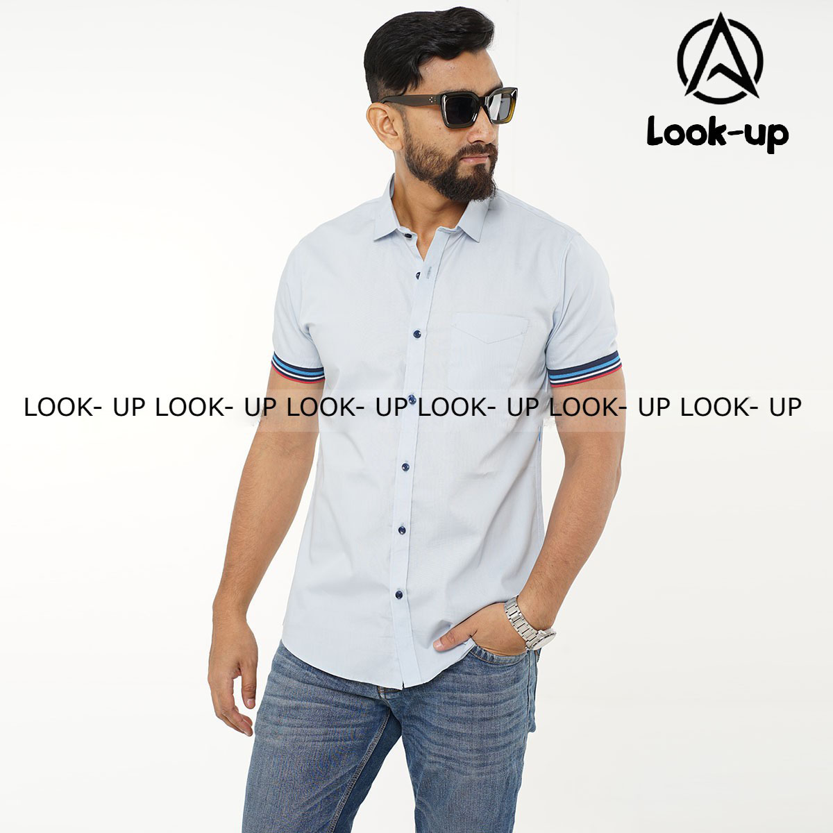 Skyblue Smart & Stylist Short Sleve Casual Shirts ,Polo Style Shirt ...