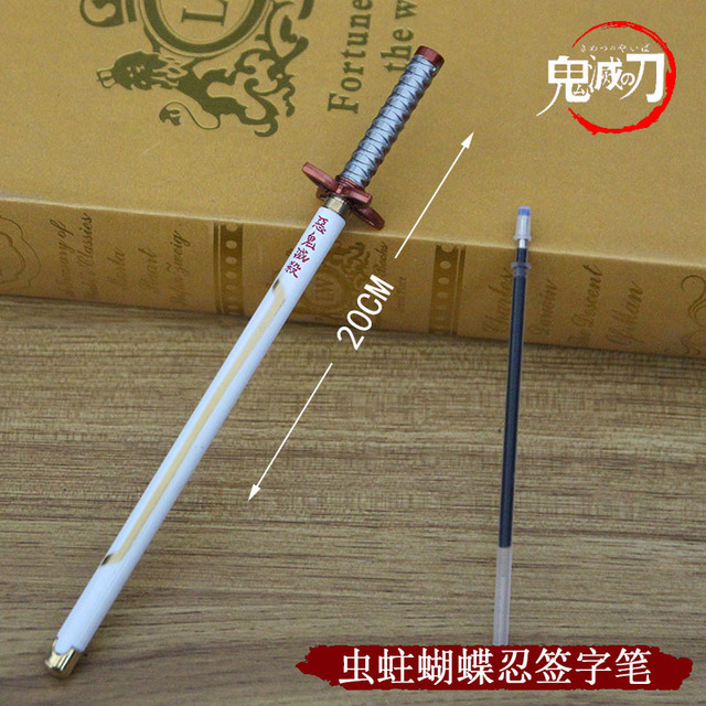 Samurai Katana Sign Pen Demon Slayer Mini Metal Model Decorations ...
