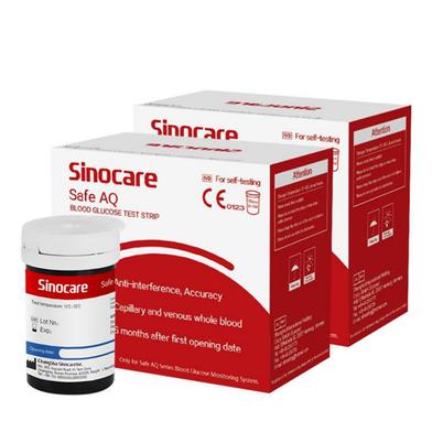 25 Tests Strip For Sinocare Safe AQ Smart Glucometer Blood Glucose Test ...