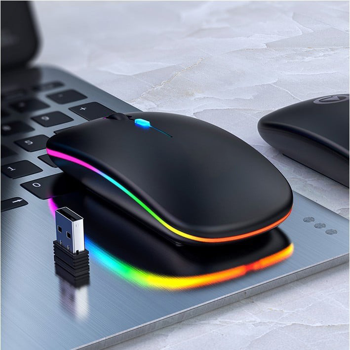 5.1 Bluetooth Mouse + 2.4G USB wireless mouse rechargeable Backlight ...