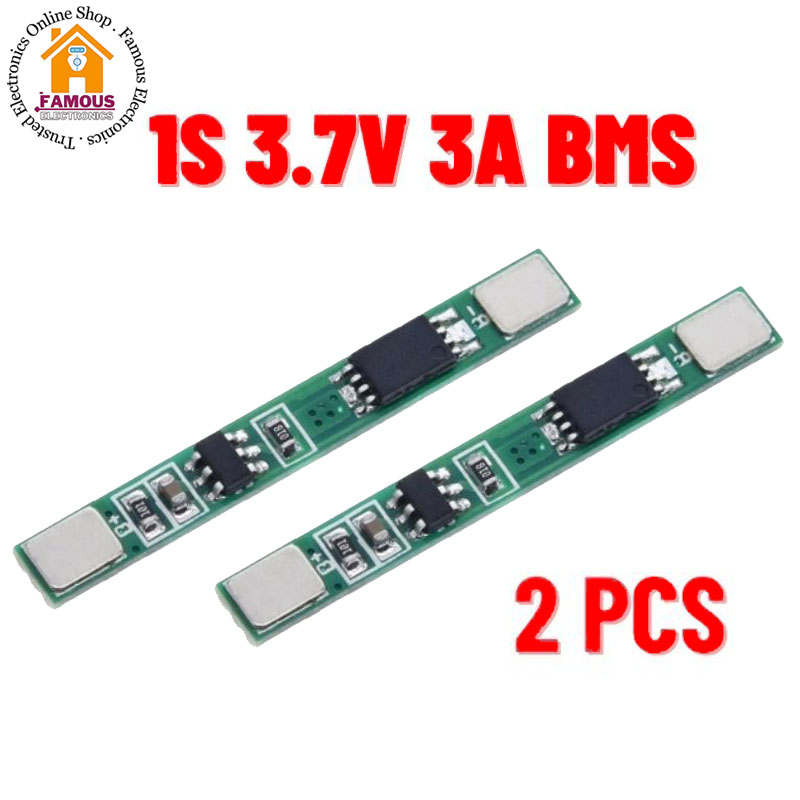 1S 3.7V 3A li-ion BMS PCM protection board - 2PCS | Daraz.com.bd