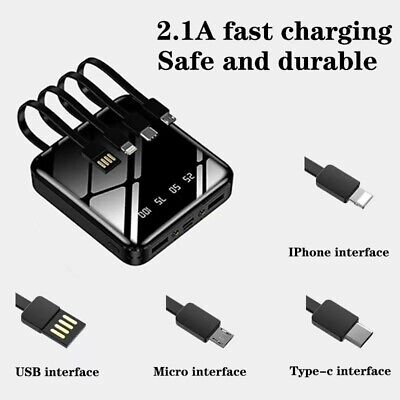 Caseier 20,000mAh Mini Power Bank With Powerbanks Cable Led Flashlight ...