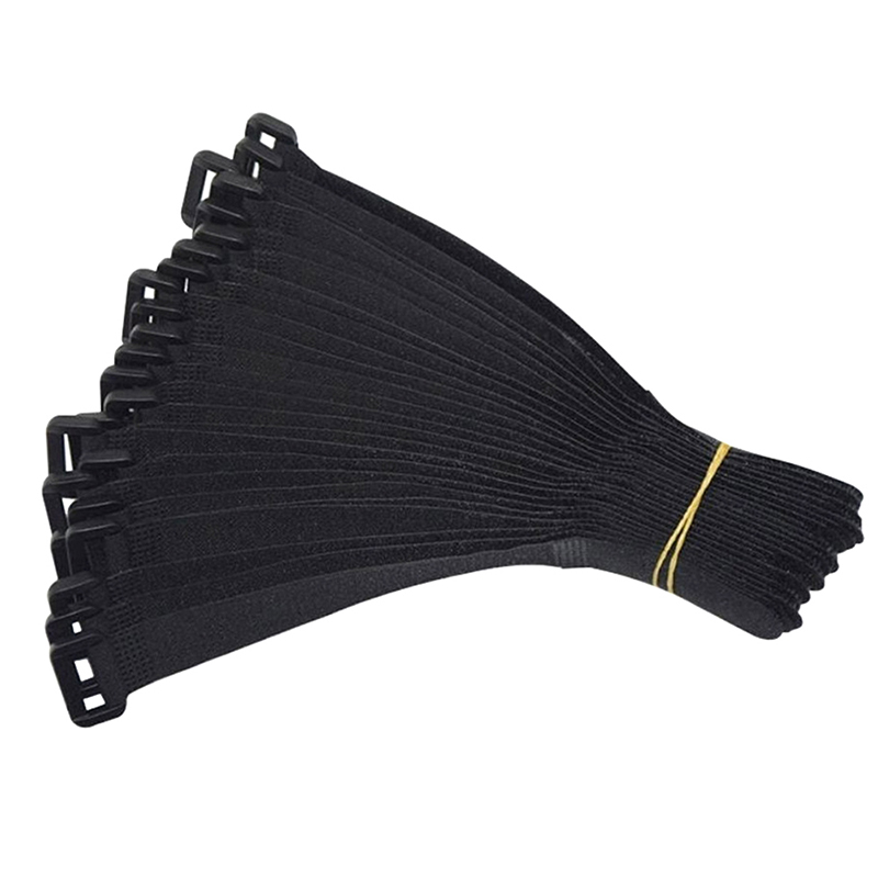 10 PC 2*20cm Reusable Fastening Bike Tie Nylon Hook & Loop Durable ...