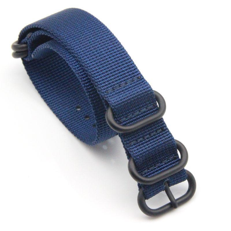 22Mm Nylon Nato Watchband Strap Watch Band Zulu Strap Stainless Steel ...