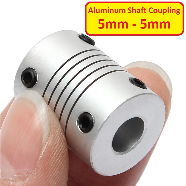 FLEXIBLE 5-5mm Aluminum Flexible Coupler Joint 5mm To 5mm Motor Shaft ...