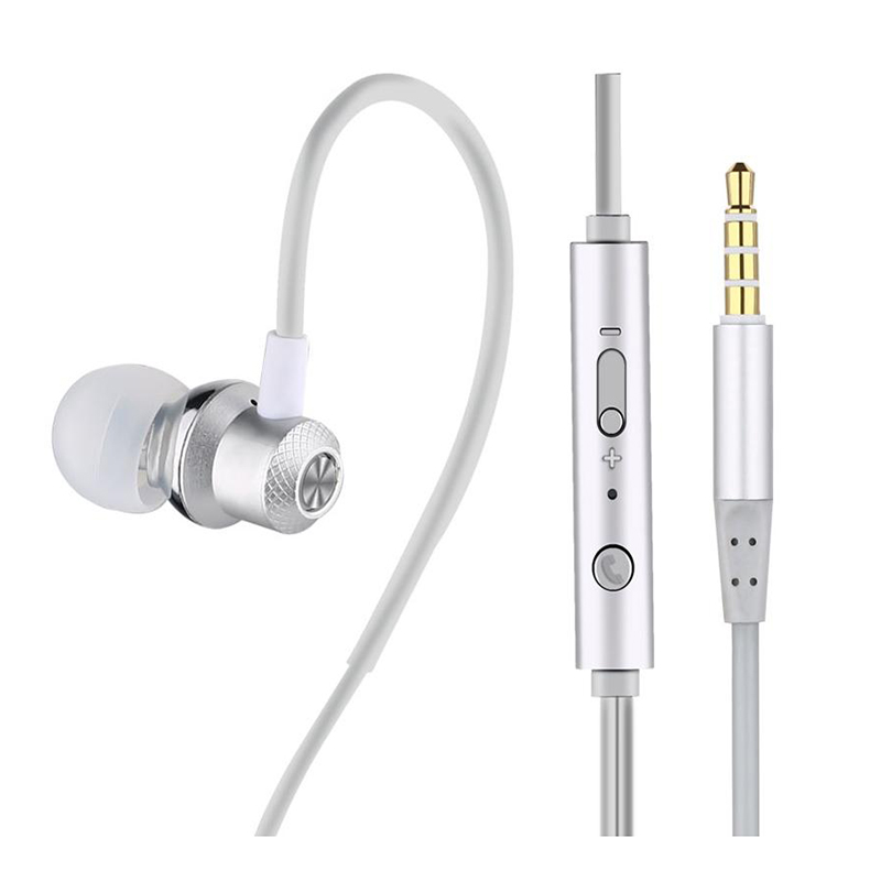 Joyroom EM200 In-Ear 3.5mm Wired Earphone - Silver | Daraz.com.bd