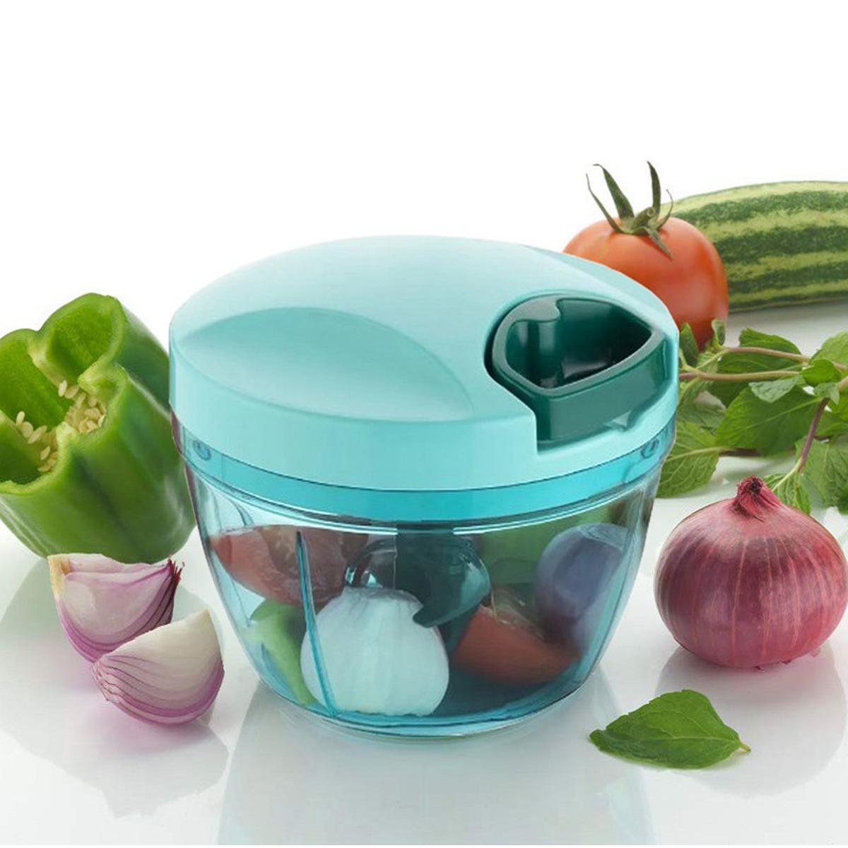 Handy Mini Plastic Chopper with 3 Blades Hand blender - 450ML | Daraz ...