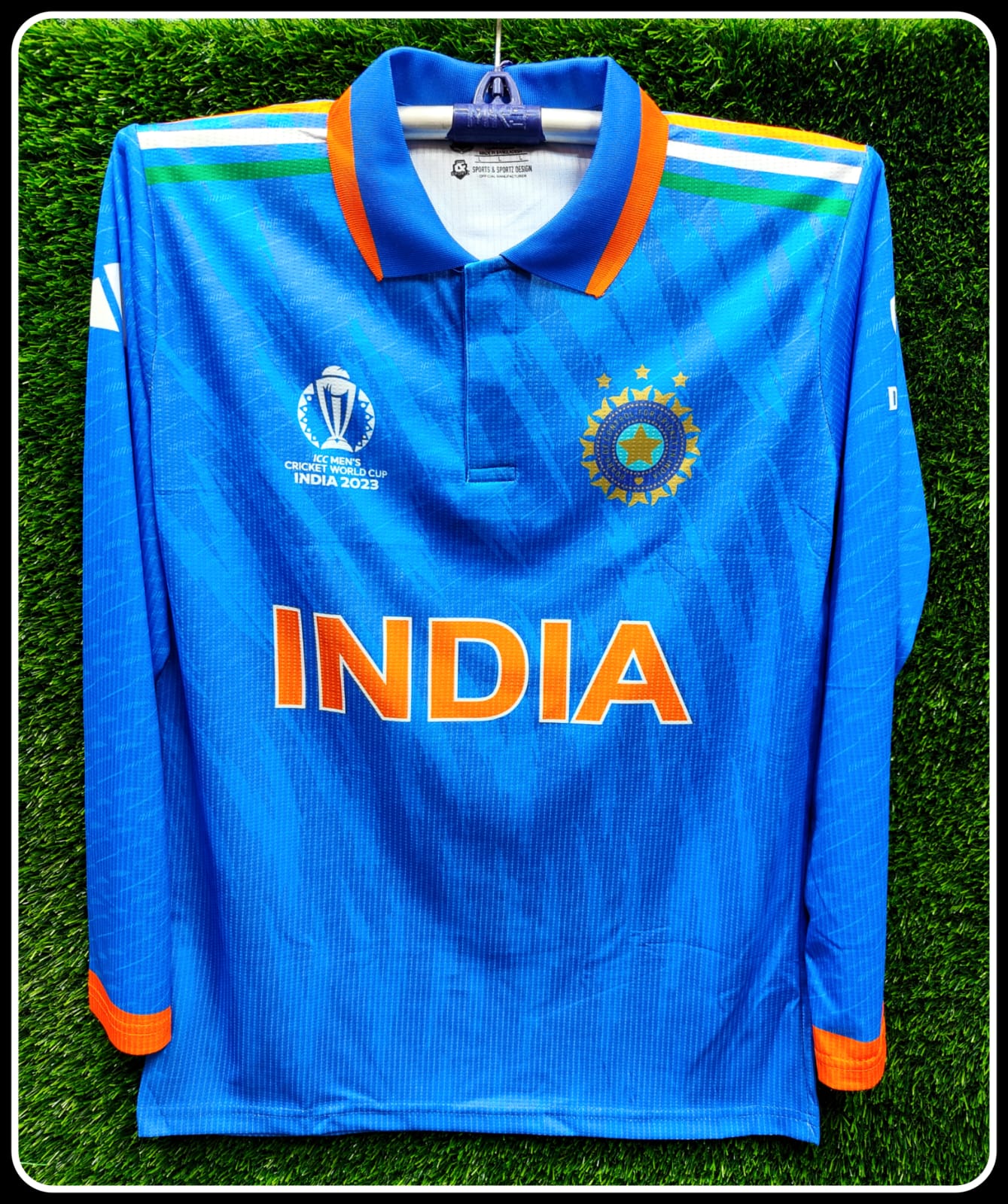 Show Your Team Spirit With India Jersey - Full Sleeve Collar Cricket ...