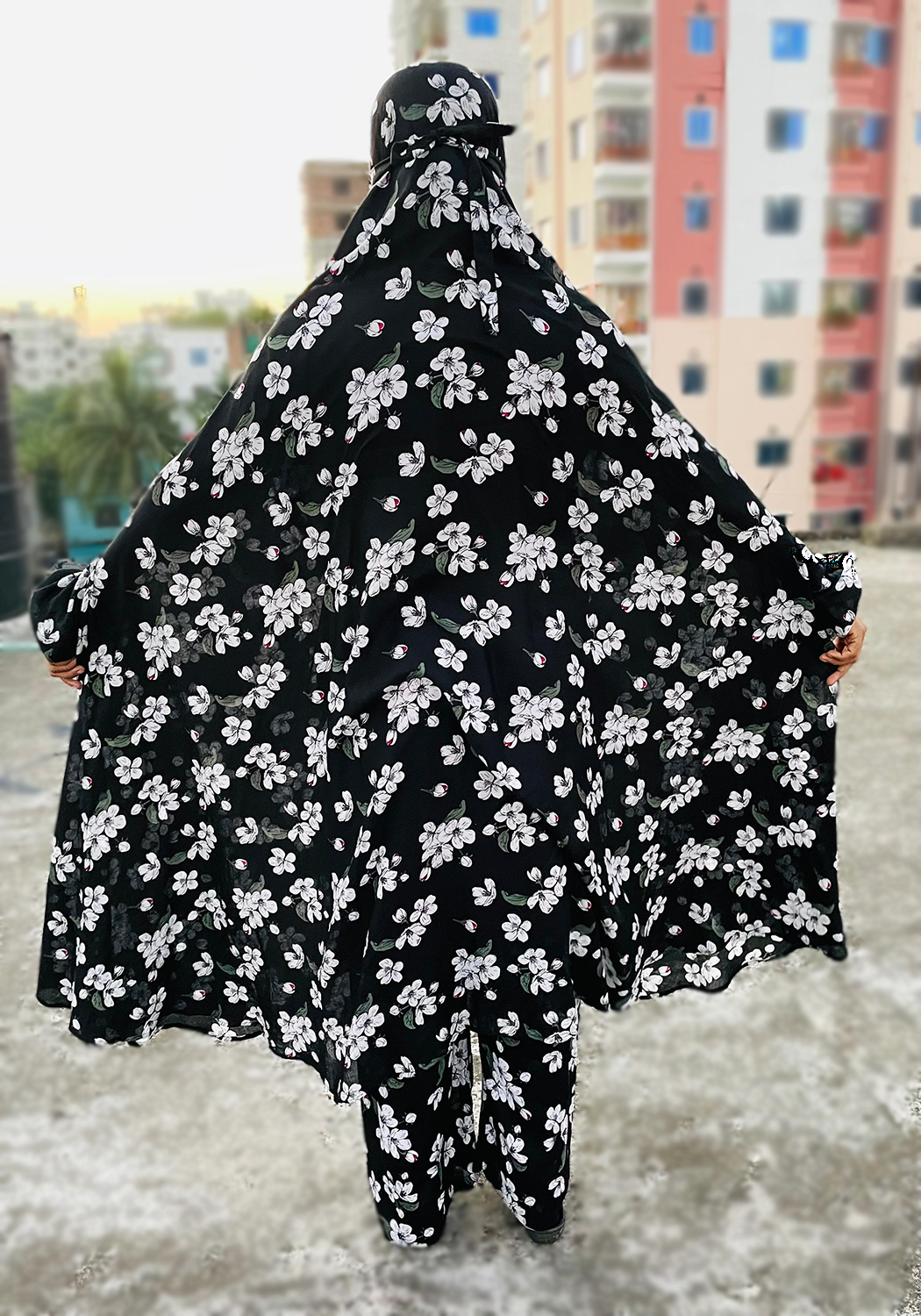 Premium Lilen khimar set with niqab for womens khimar hijab / khimar ...