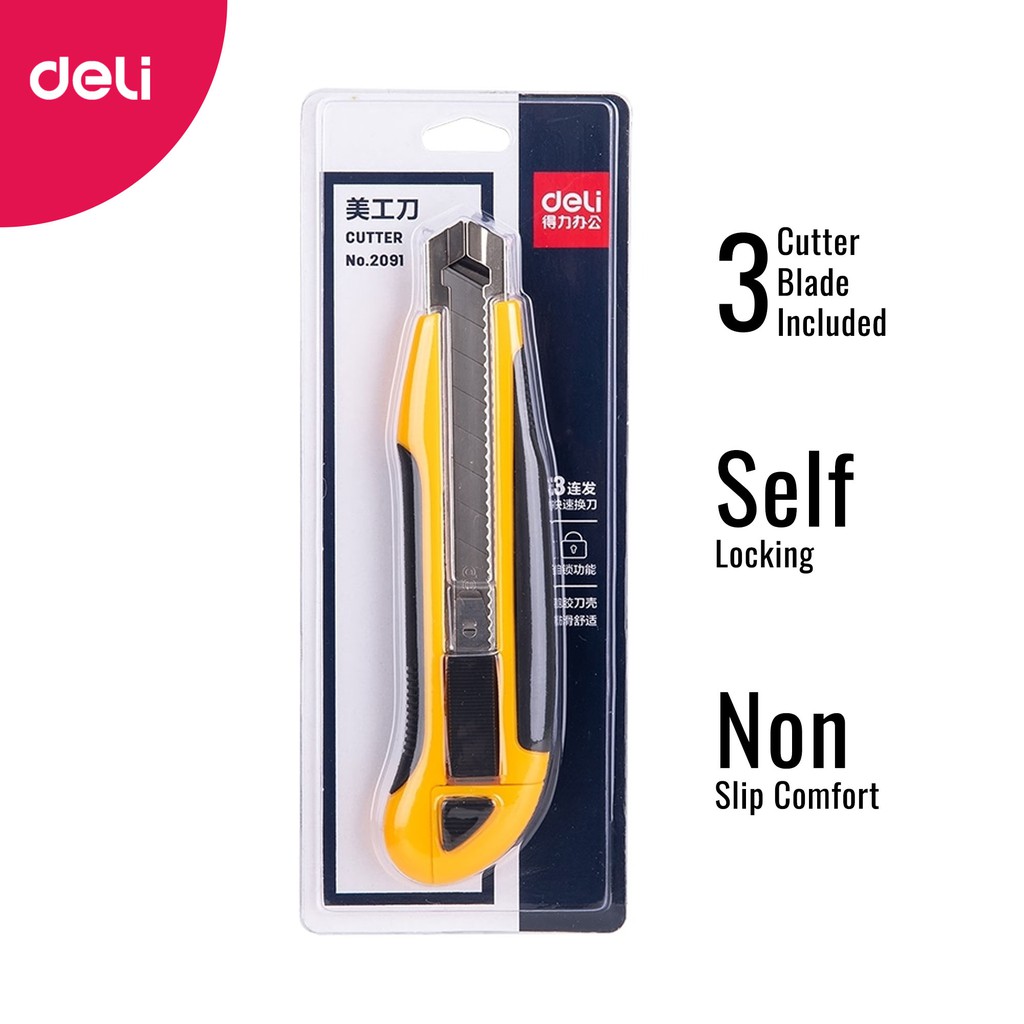 Deli 2091 Heavy Duty NT Cutter - 1pc | Daraz.com.bd