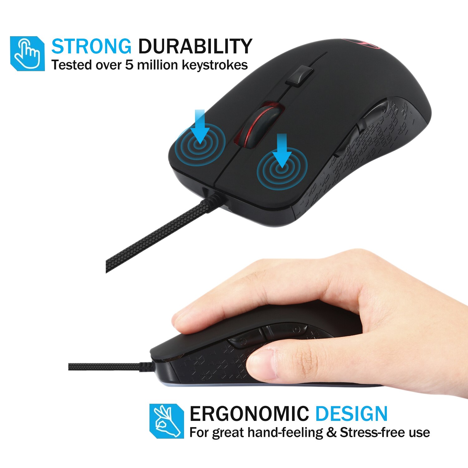 Jelly Comb Wired Warmer Heated Mouse for Laptop Notebook Programmable 6 ...