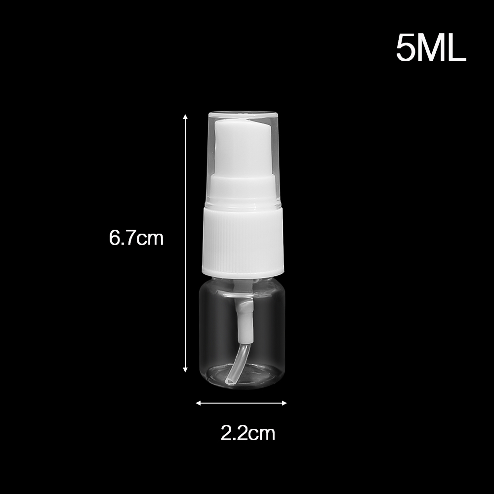 5-250ml Transparent Plastic Perfume Atomizer Empty Spray Bottle ...
