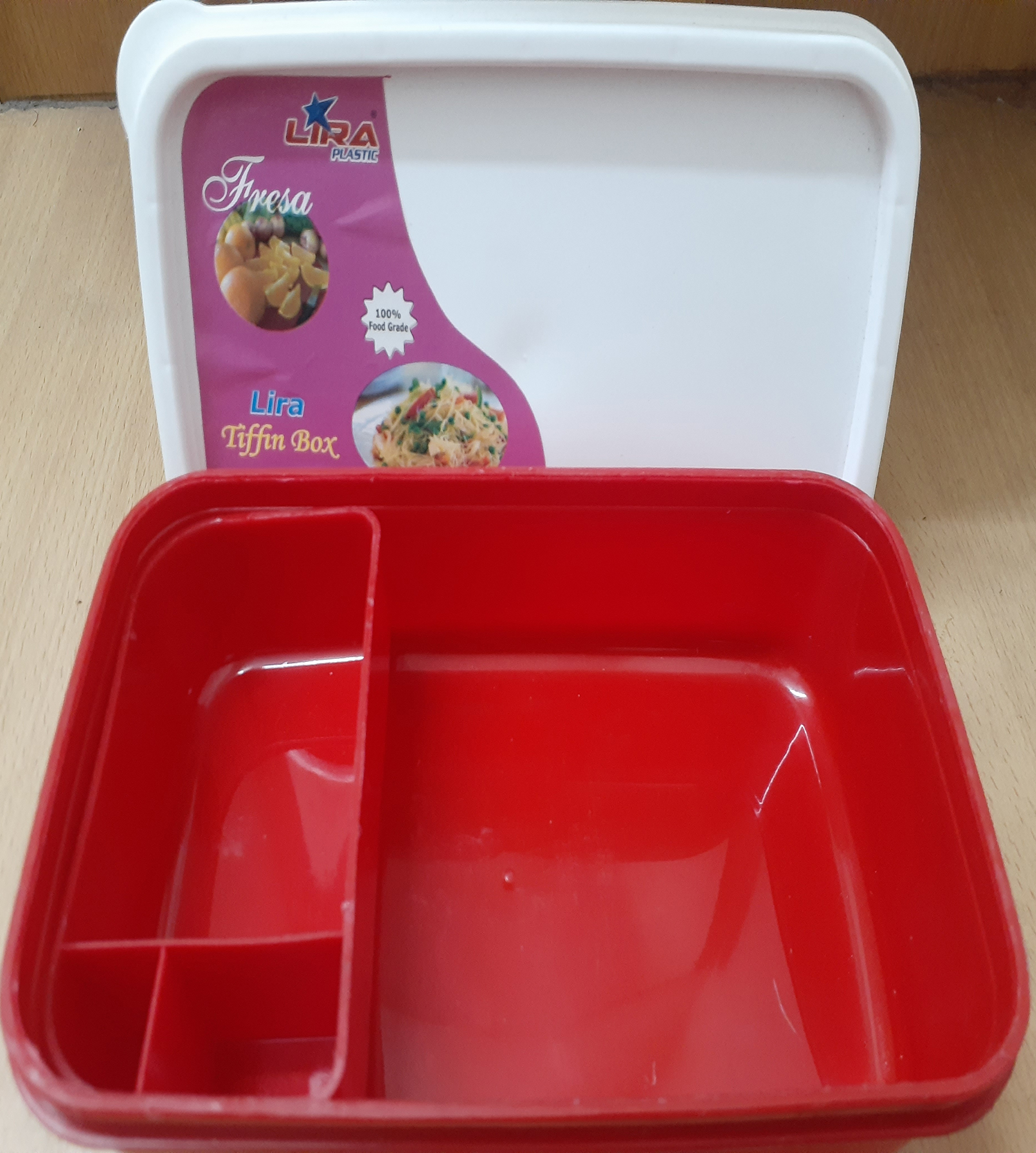 Tiffin Lunch Box Separated - Red Color - Carry Meals In Style With A ...
