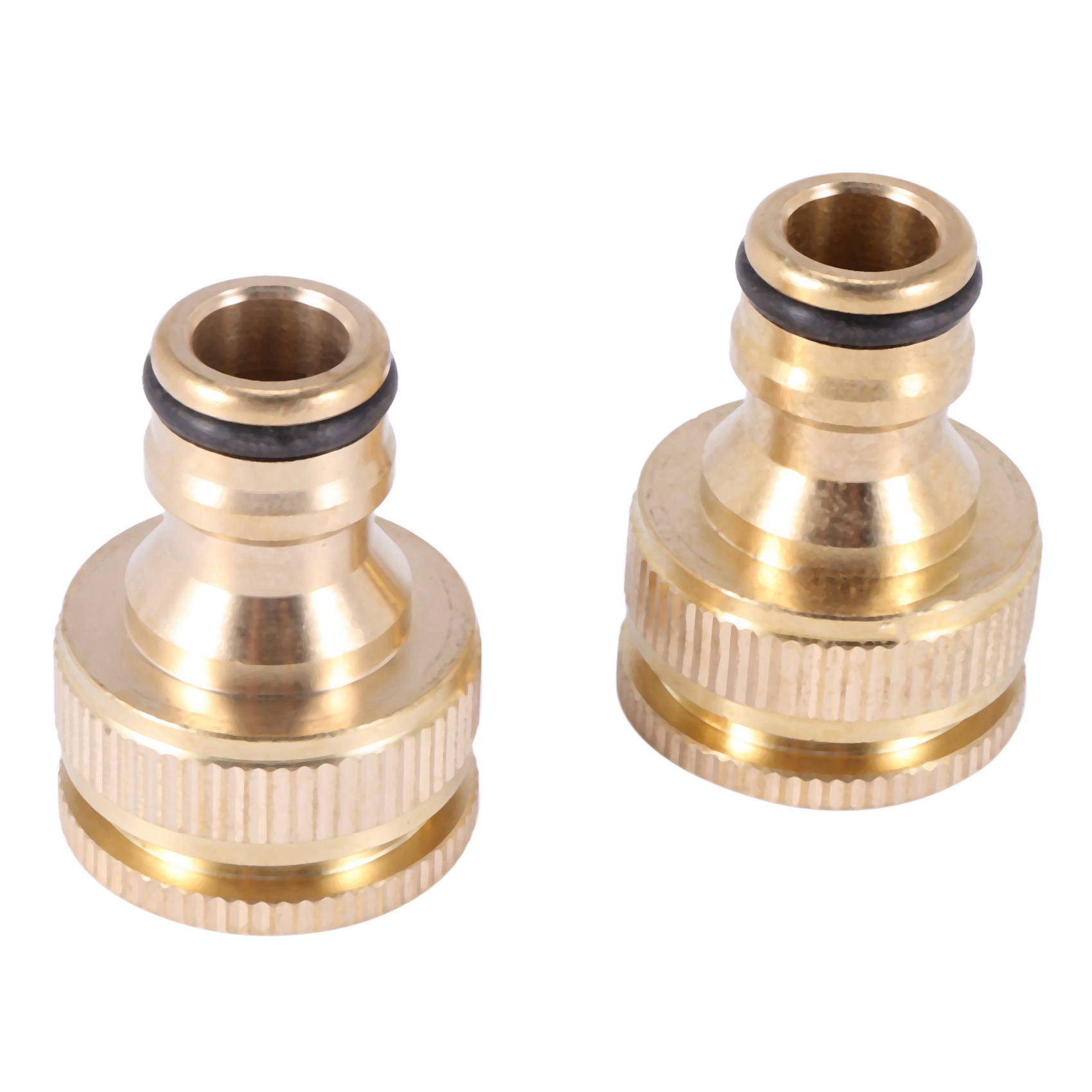 4 Pack Brass Garden Hose/Hosepipe Tap Connector 1/2 Inch and 3/4 Inch 2 ...