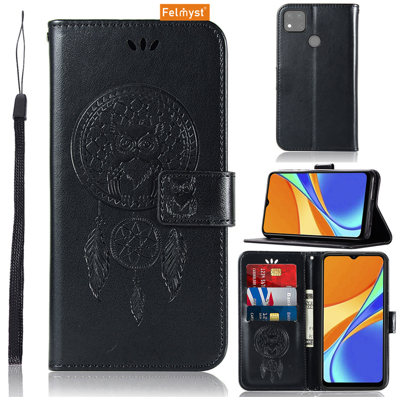 For Xiaomi Redmi 9C Cases Leather Cases Wallet Type Card Insertable ...