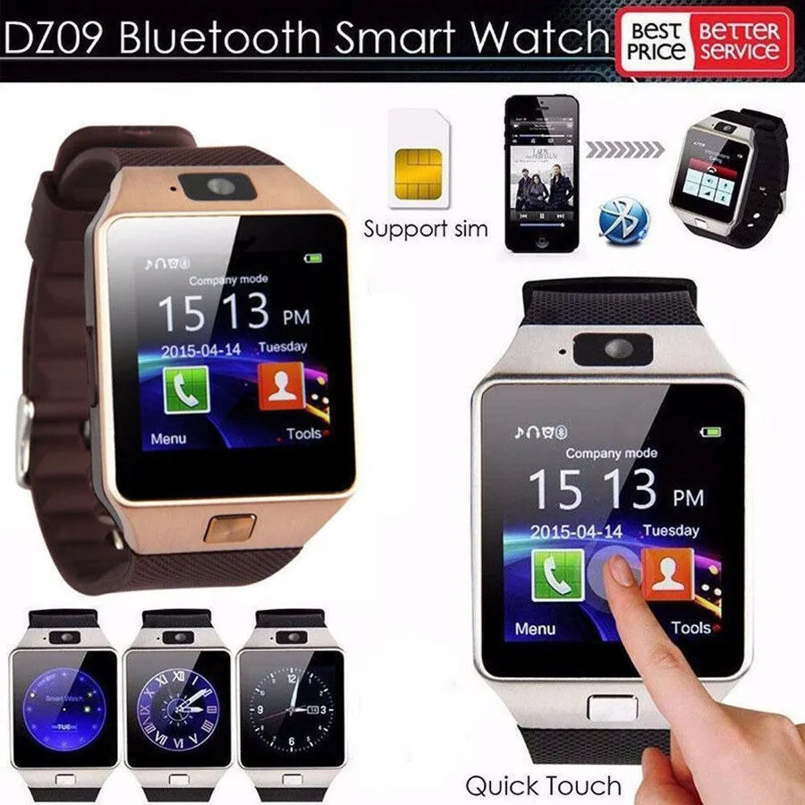 DZ09 New 2.0 Version Smart Watch Phone Camera Bluetooth HT