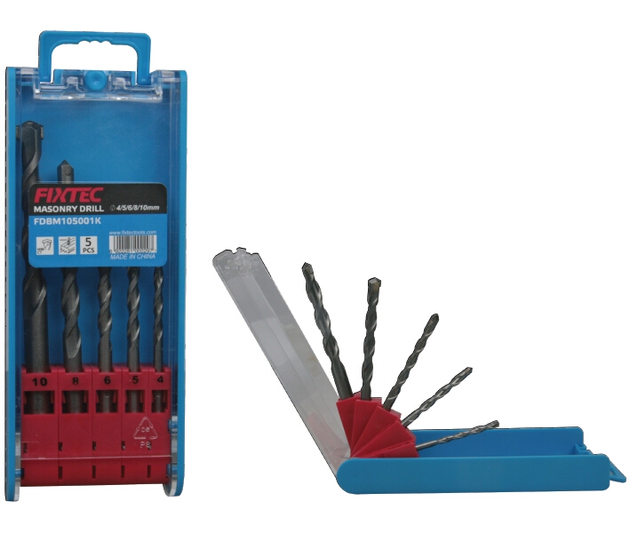 Drill Bit Set - 5 Pcs - Masonry Concrete Dril Bits - Fixtec | Daraz.com.bd
