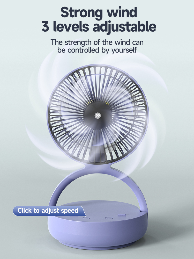 DP Automatic Rotating Mini Table Desk Fan With LED Light – DP-7637 ...