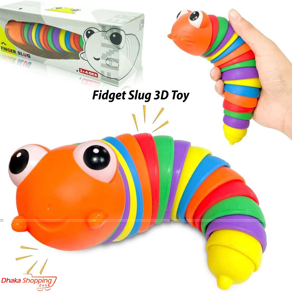 Fidget Slug 3D Printed Articulated Slug Fidget Toy Articulating ...