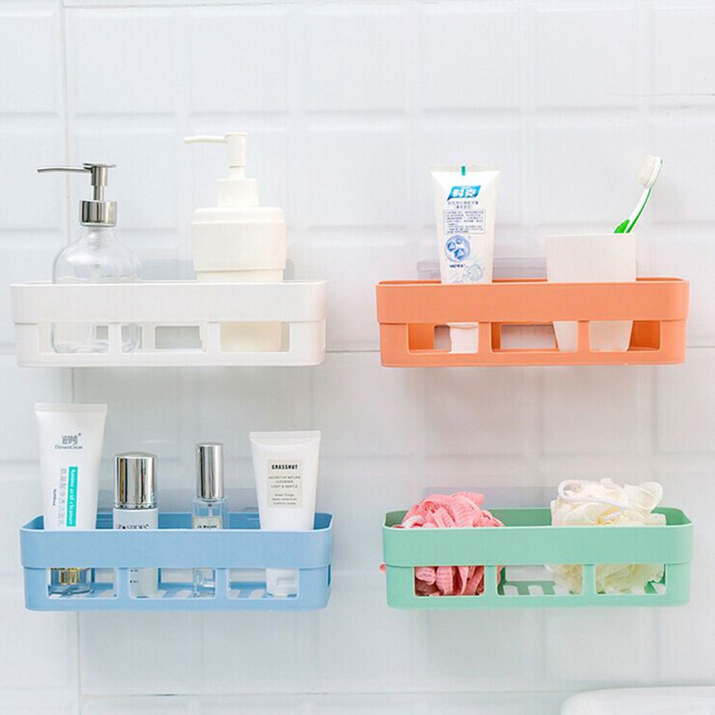 Plastic Wall Shelf Bathroom Storage Plastic Wall Shelf | Daraz.com.bd