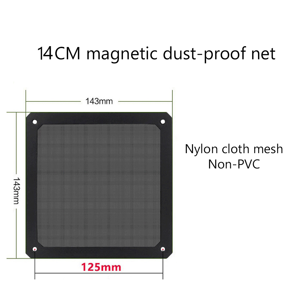 8CM 12CM 9CM 14CM Magnetic Frame Black Mesh Dust Filter PC Cooler Fan ...