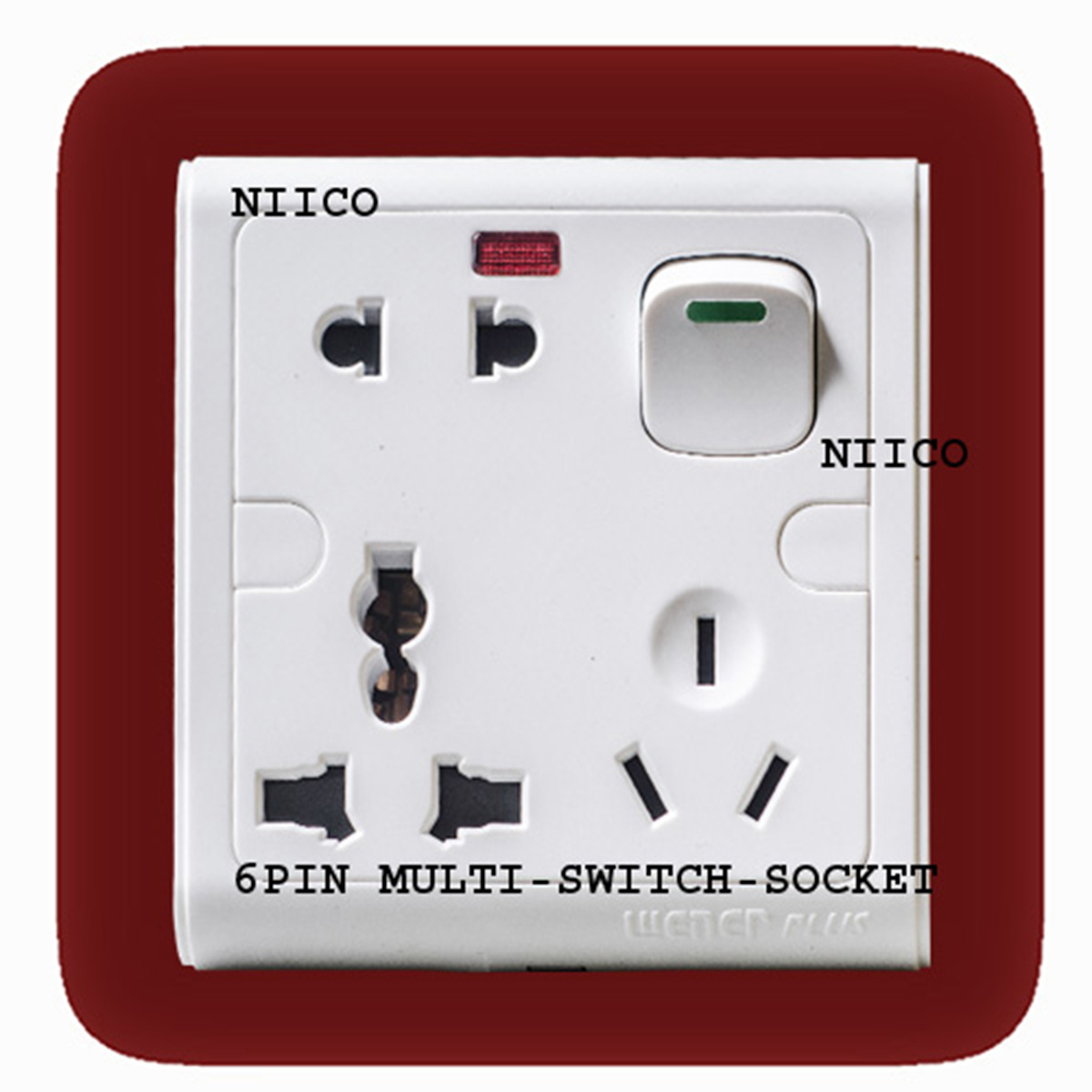 Switch Wener Plus 6 Pin Multi- Switch- Socket | Daraz.com.bd