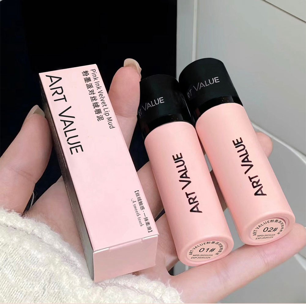 Art Value Velvet Matte Dyeing Lip Gloss Waterproof Matte Liquid Lip Non ...
