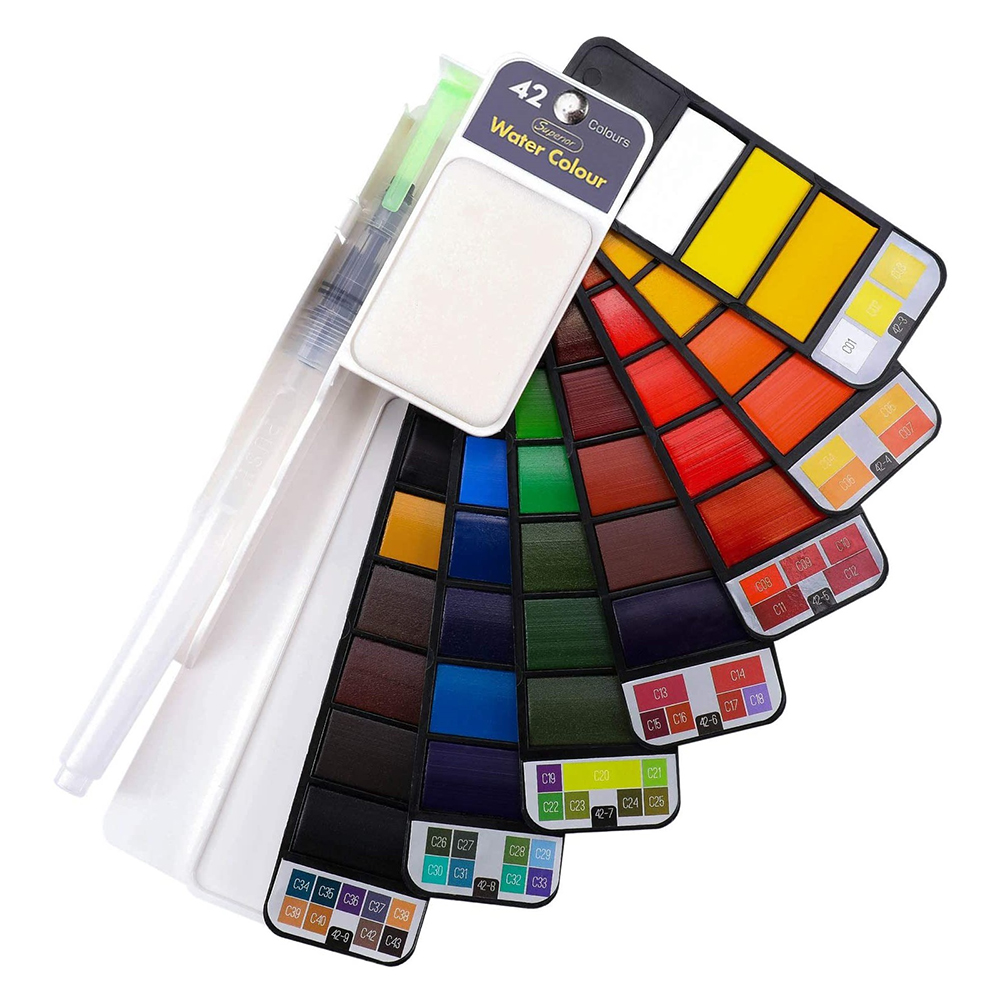 Superior - Solid Pigment Water Color Set (42pc) | Daraz.com.bd