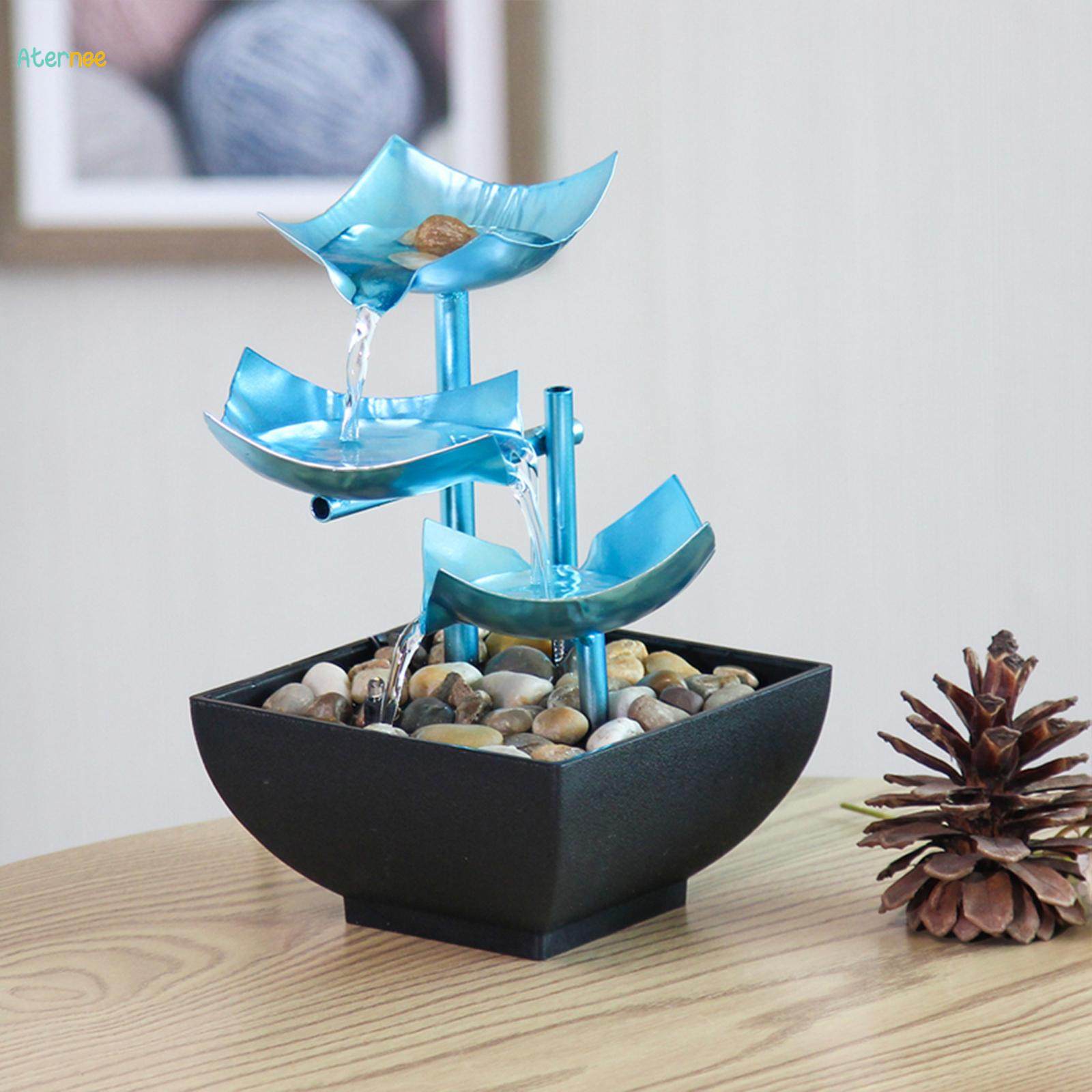 Tabletop Water Fountain Waterfall Fountain Flowing Water Micro ...