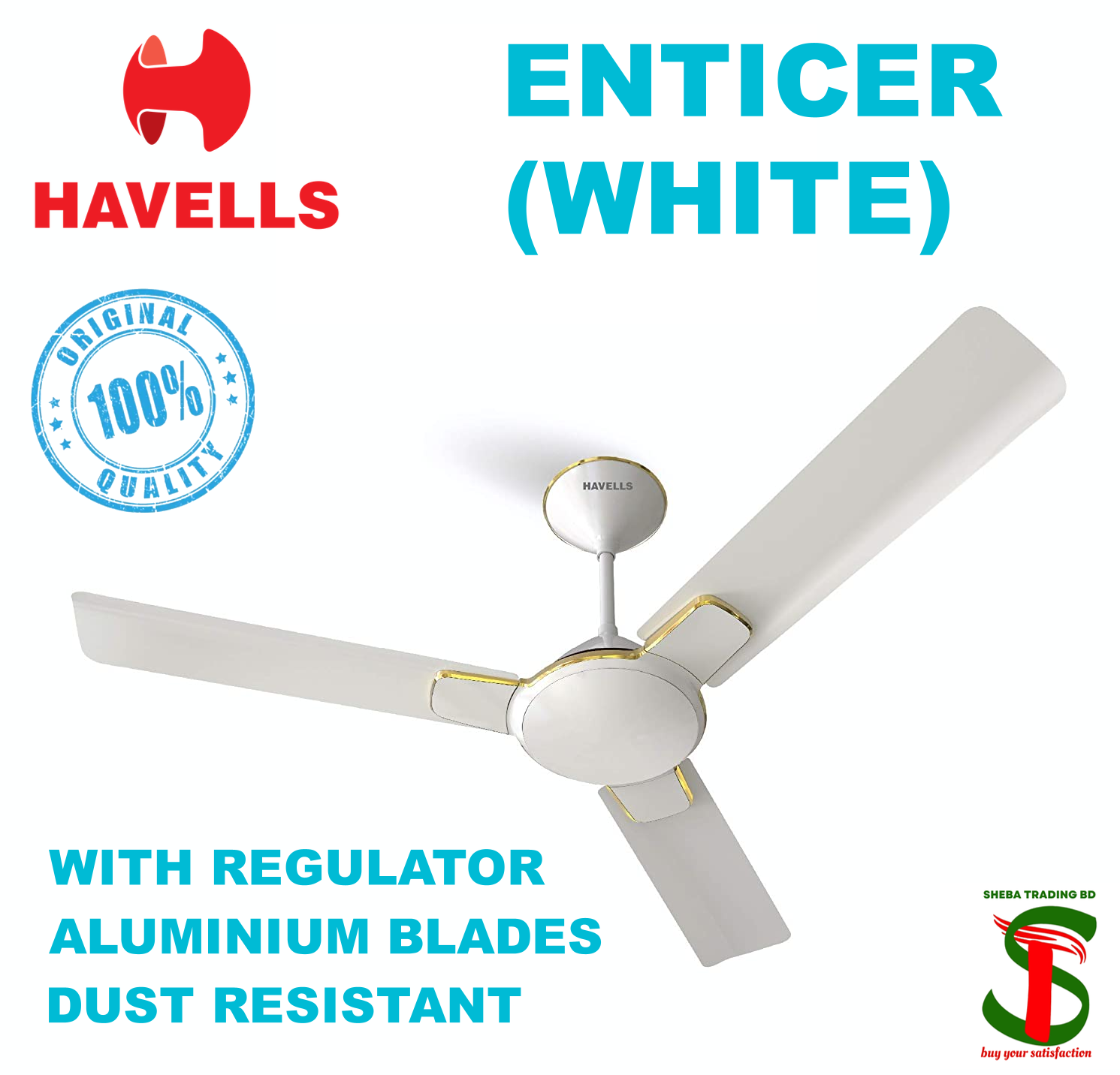 HAVELLS ENTICER 900MM / 36 INCH Decorative, Dust Resistant, High Speed ...