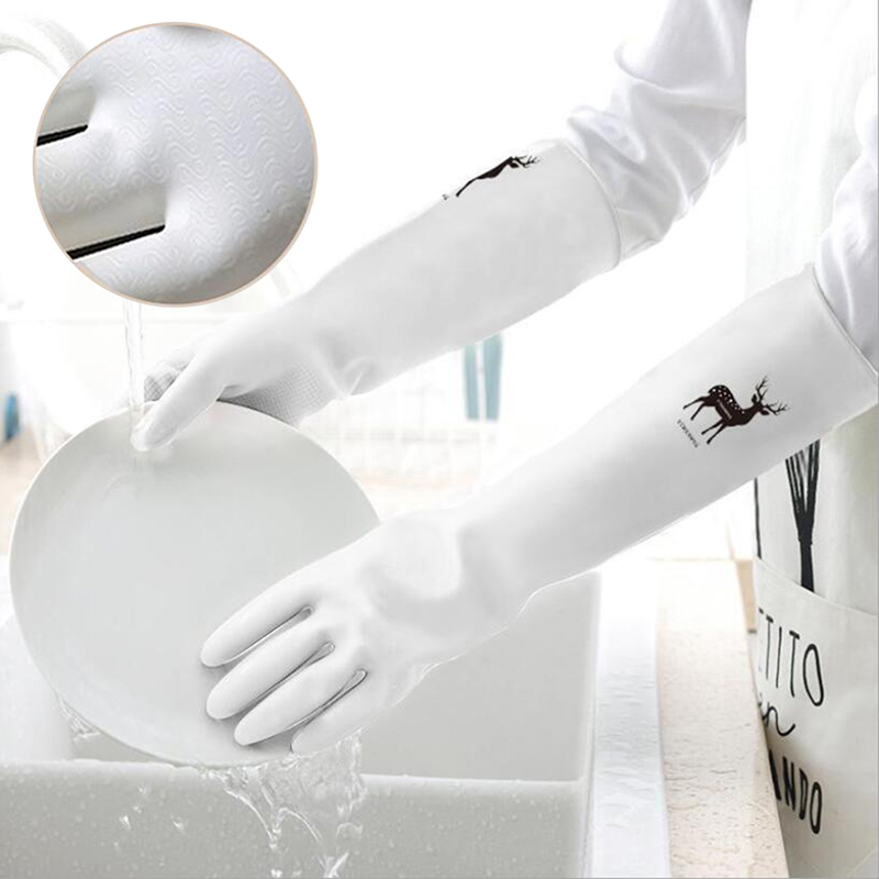 1 Pair Washing Up Gloves Kitchen Dish Washing Laundry Household Rubber ...