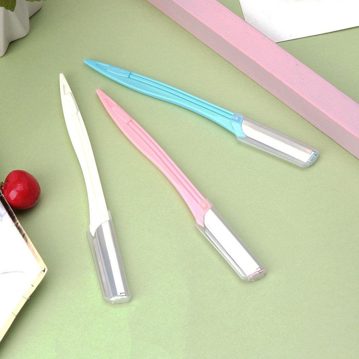 3Pcs/Set Portable Women Tinkle Eyebrow Face Razor Trimmer Shaper Shaver ...