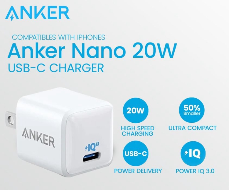 Anker PowerPort III Nano 20W Fast Charger IQ (Only Adaptor) | Daraz.com.bd Anker PowerPort III Nano 20W Fast Charger IQ (Only Adaptor) | Daraz.com.bd