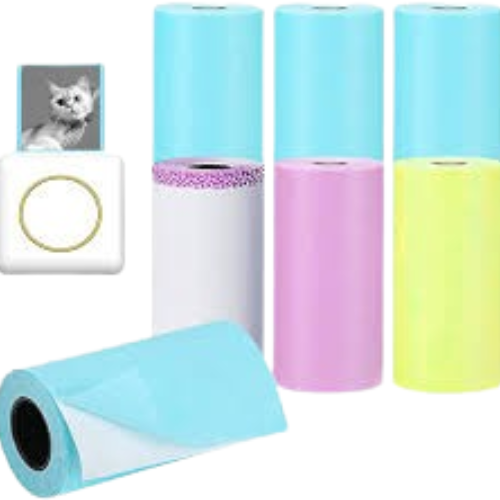 5 Pcs 56mm x 30mm Yellow Color Sticker For Mini Printer, Photo Print ...