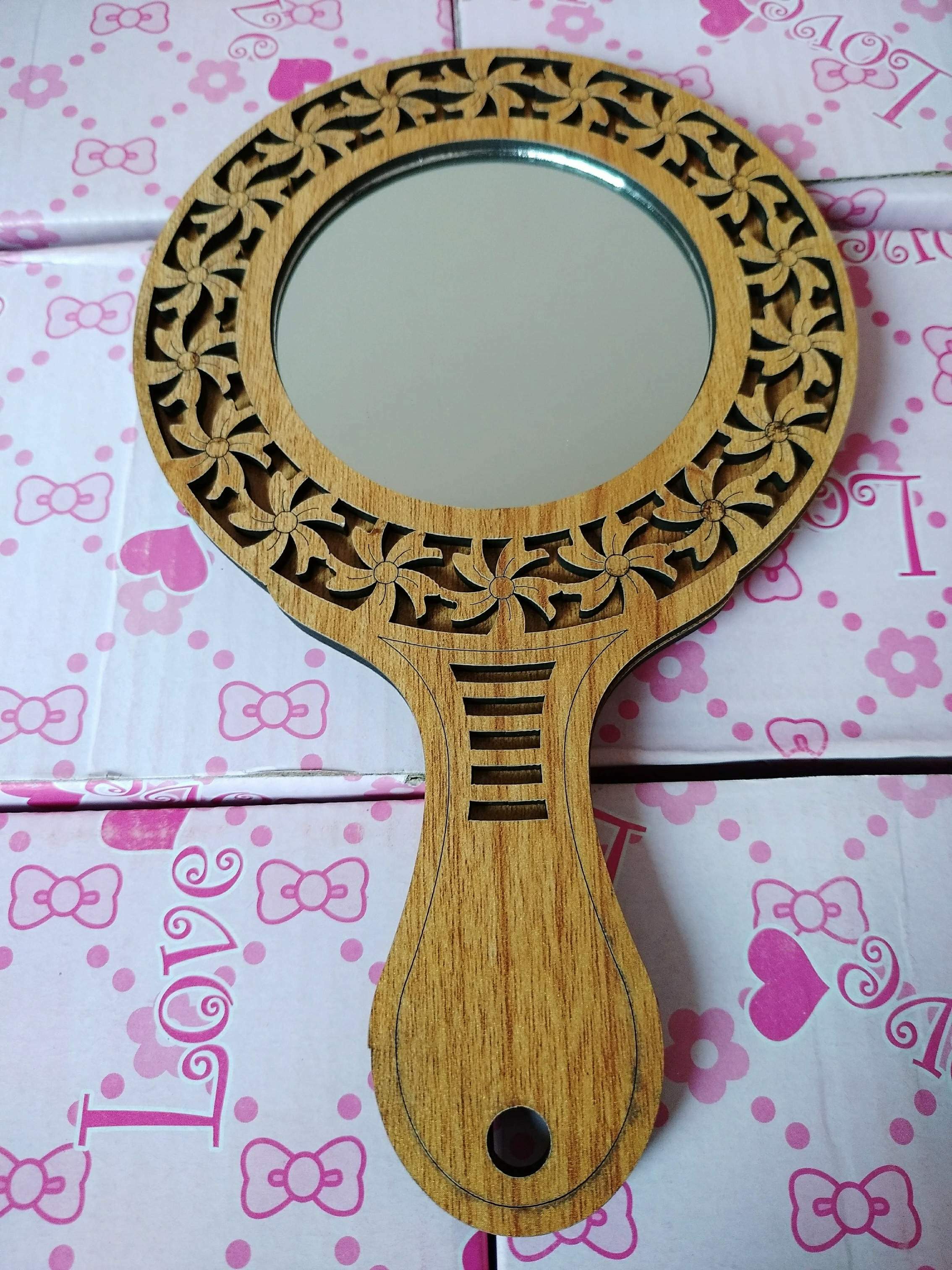 Wooden Hand Mirror | Daraz.com.bd