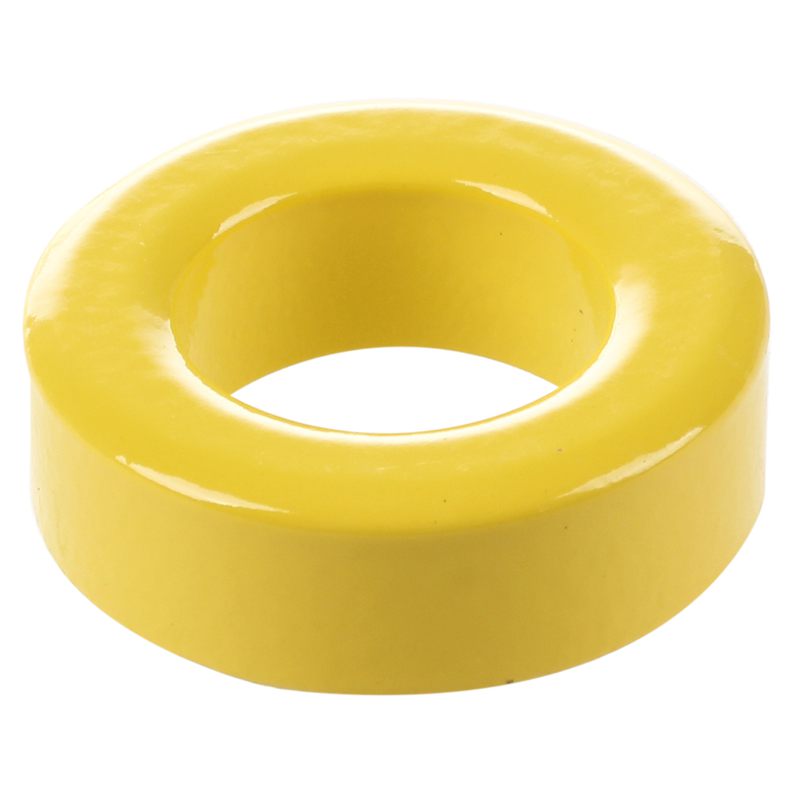 2 Pcs 33mm x 19mm x 11mm Yellow White Iron Core Ferrite Rings Toroid ...