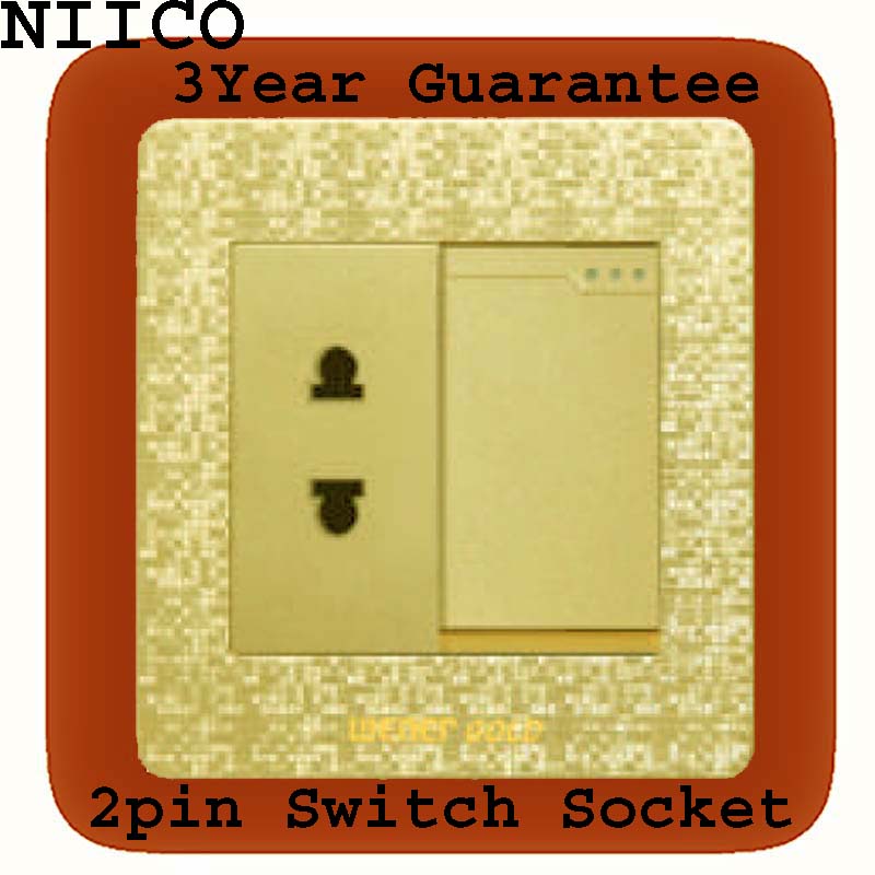 Exclusive Winer Gold 2 Pin Switch Socket-(3 Years Repless Warranty) | Daraz.com.bd
